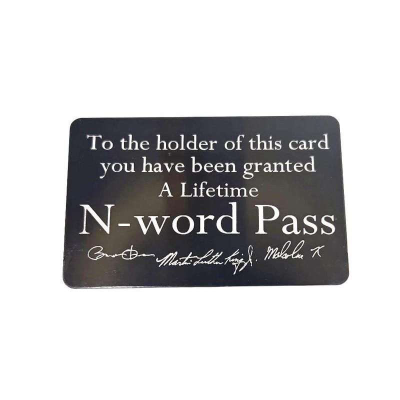 N Word Pass Card - Etsy UK
