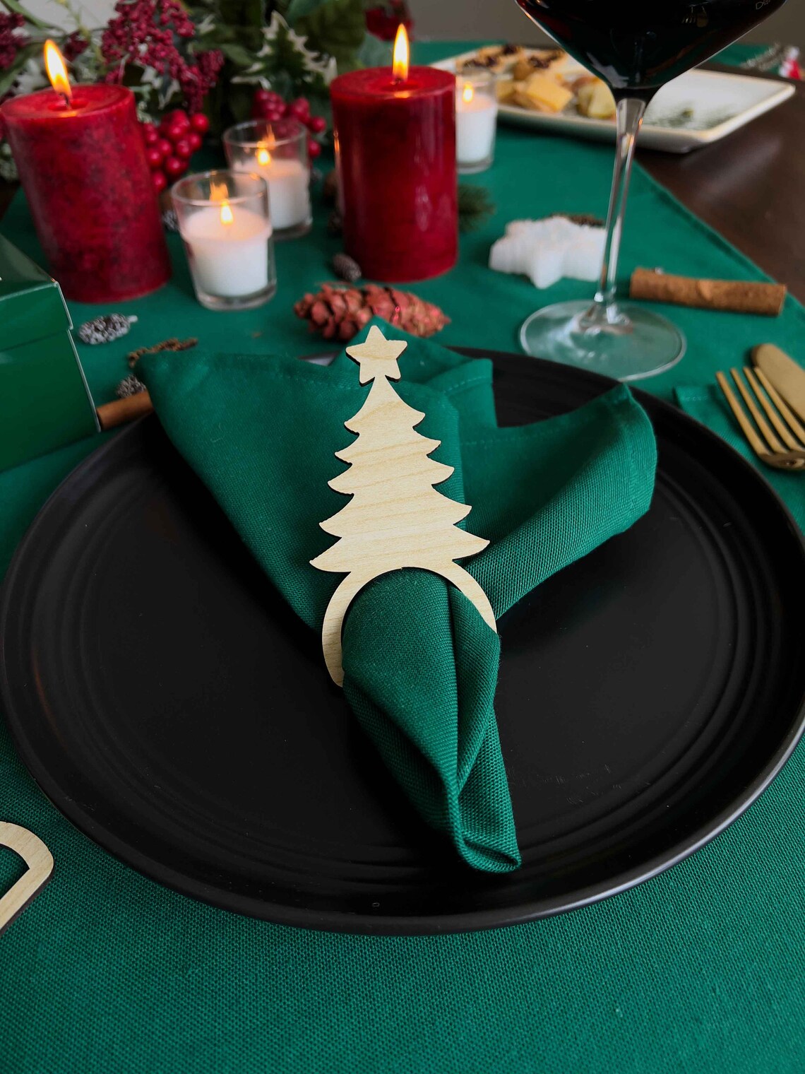Gingerbread Napkin Ring, Gingerbread Man Kitchen Decor, Christmas Table ...