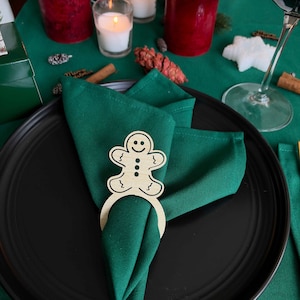 Gingerbread Napkin Ring, Gingerbread Man Kitchen Decor, Christmas Table ...