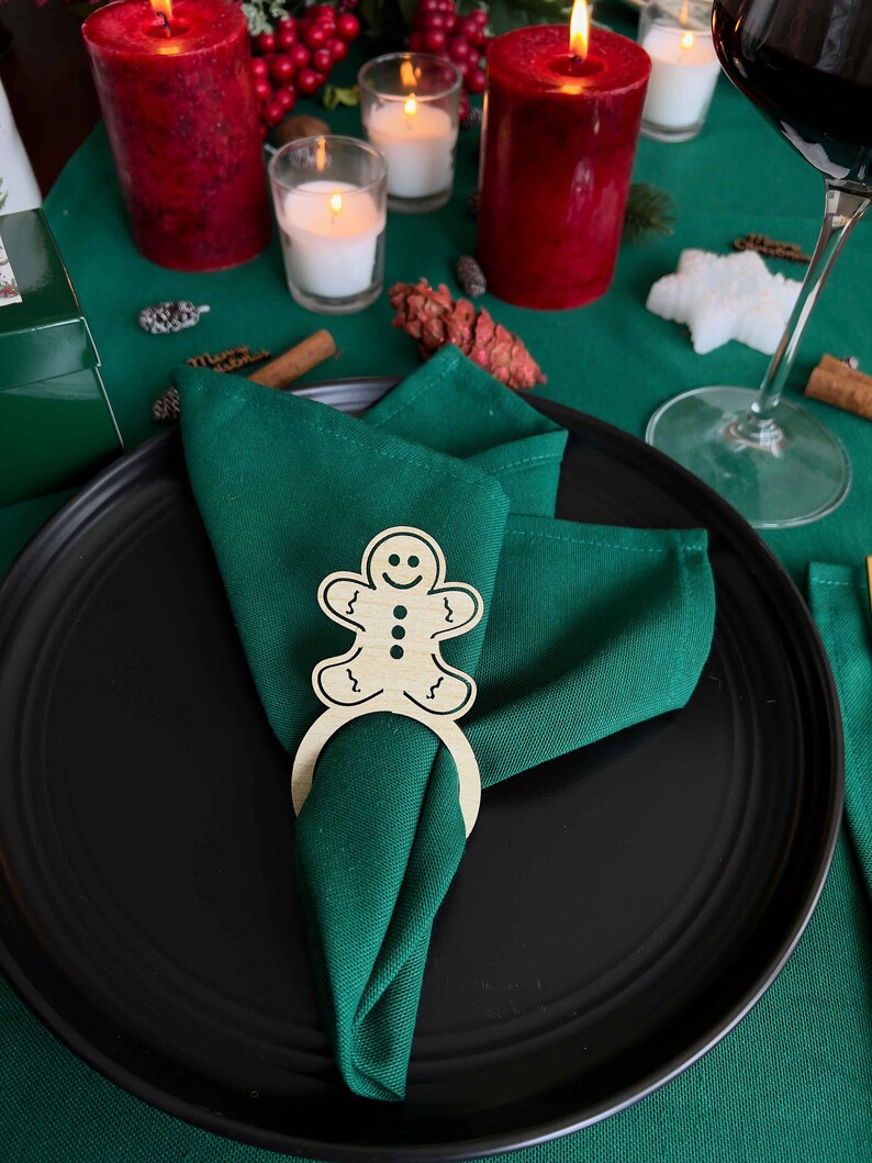 Gingerbread Napkin Ring, Gingerbread Man Kitchen Decor, Christmas Table ...