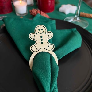 Gingerbread Napkin Ring, Gingerbread Man Kitchen Decor, Christmas Table ...