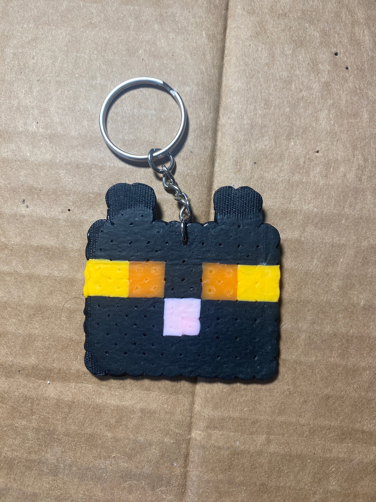 Minecraft Cat Inspired Perlerbead Keychains - Etsy