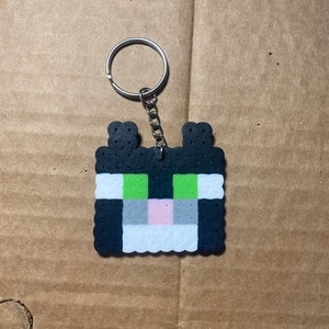 Minecraft Cat Inspired Perlerbead Keychains - Etsy