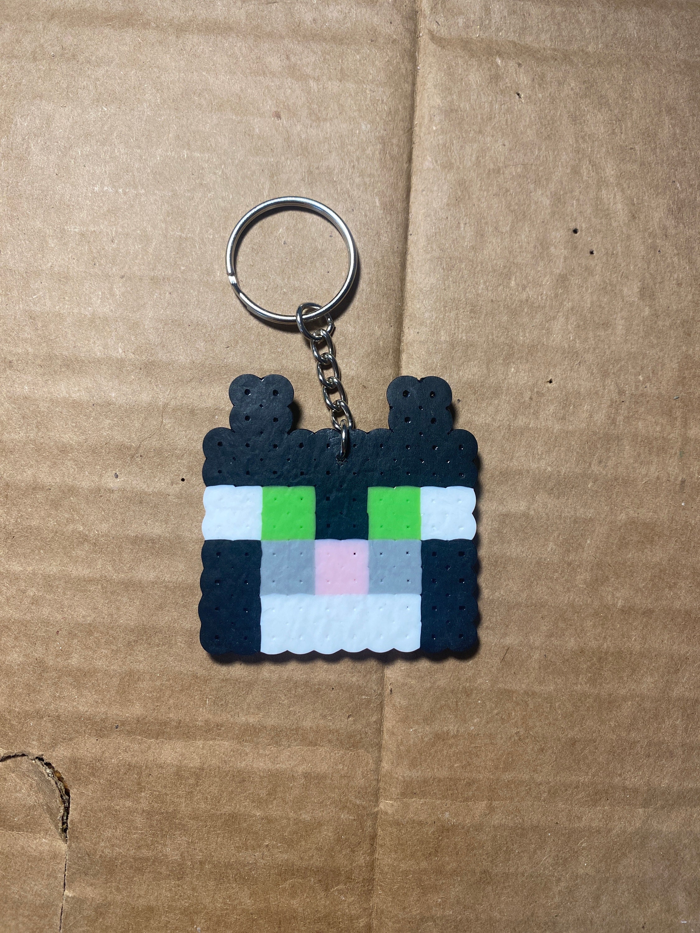 Minecraft Cat Inspired Perlerbead Keychains - Etsy