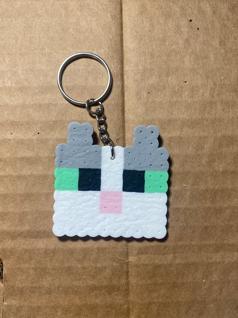 Minecraft Cat Inspired Perlerbead Keychains - Etsy