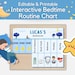 Editable Bedtime Routine Chart: Kids Checklist (printable PDF) - Etsy
