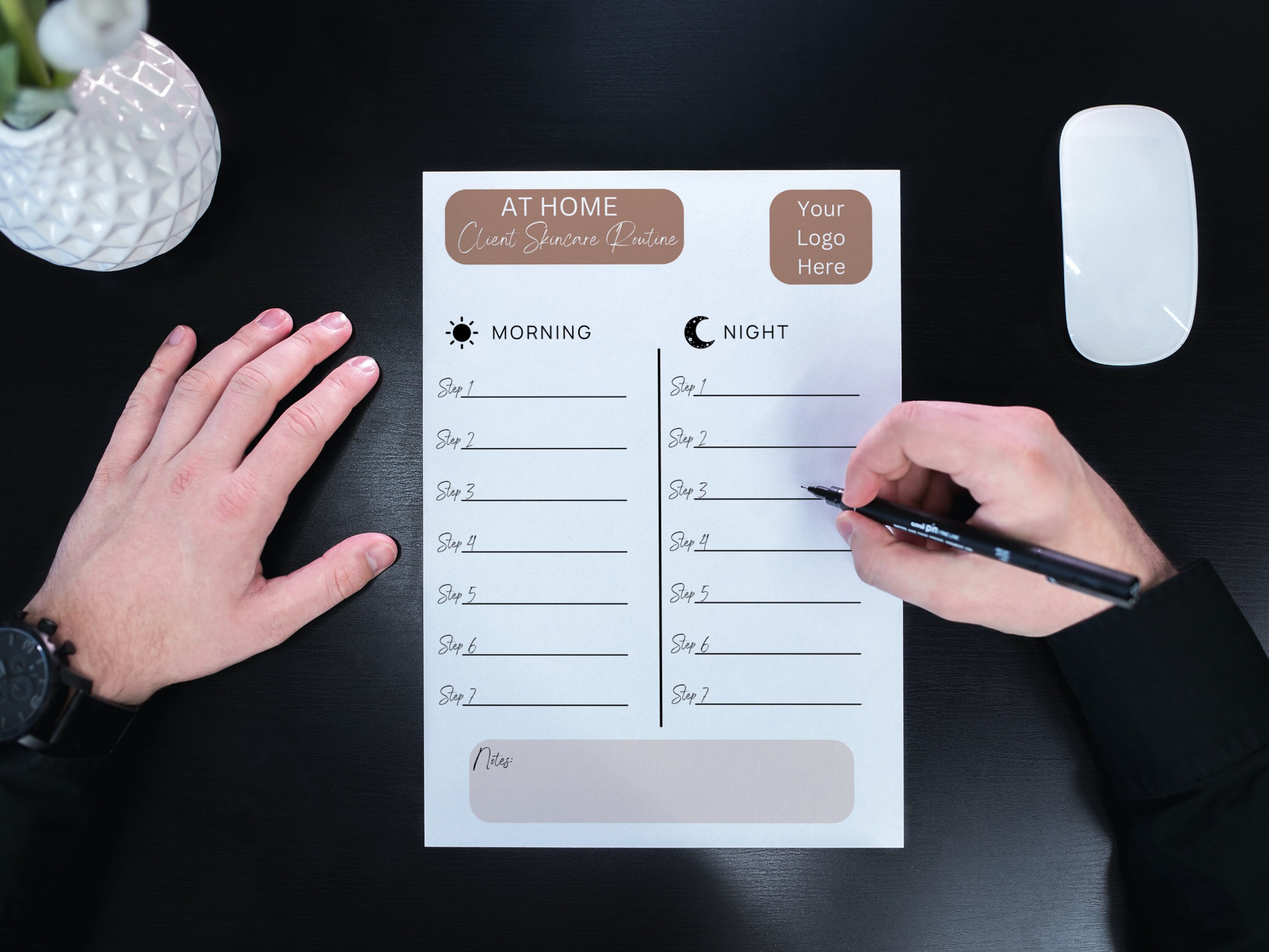 Editable Client Skincare Routine • Printable/digital • Esthetician ...