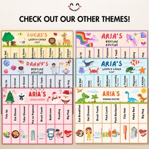 Morning and Bedtime Routine Charts Printable Routines Editable ...