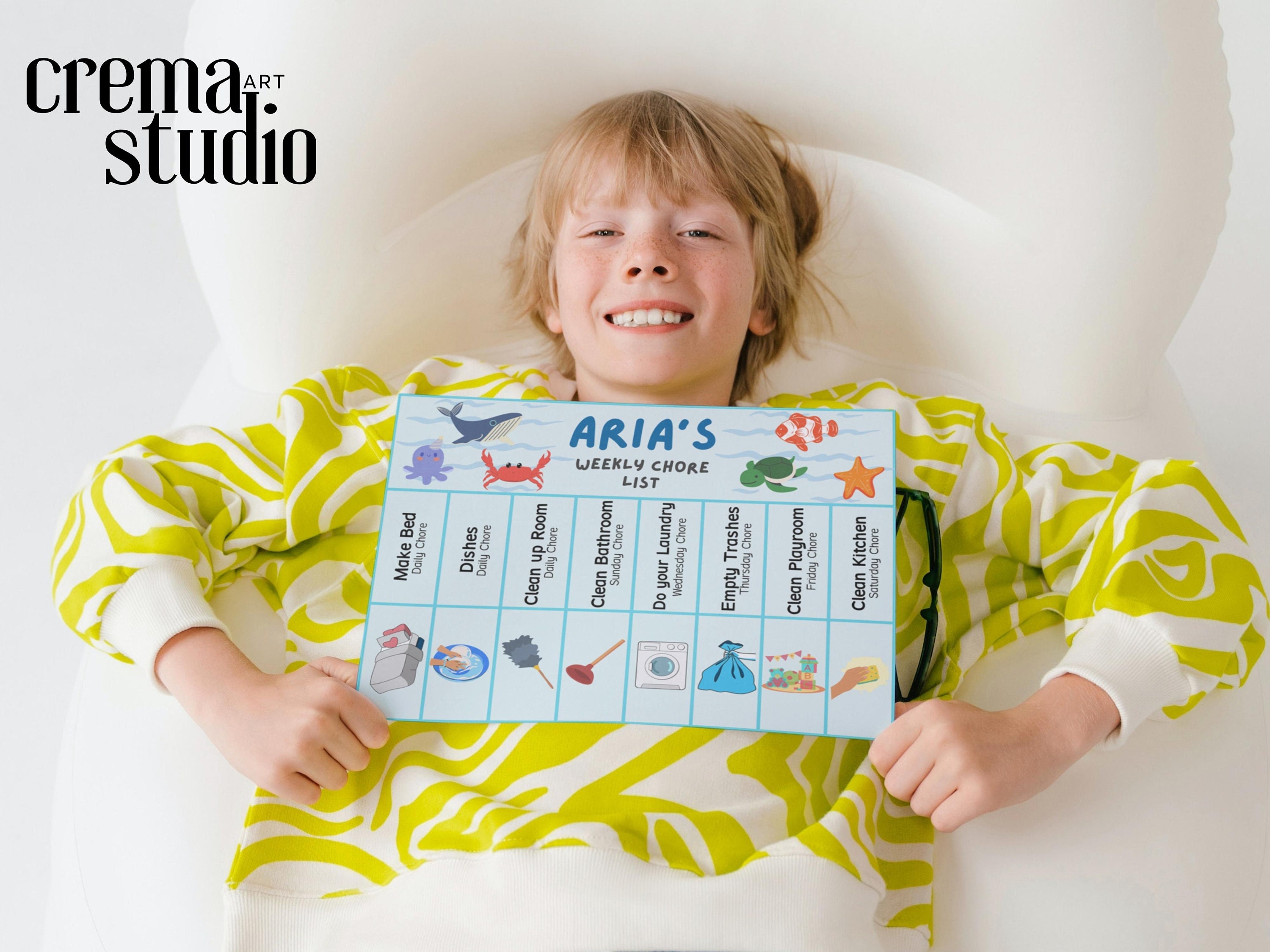 Foldable Interactive Routine Chart Bundle Printable Ocean Themed Flip ...