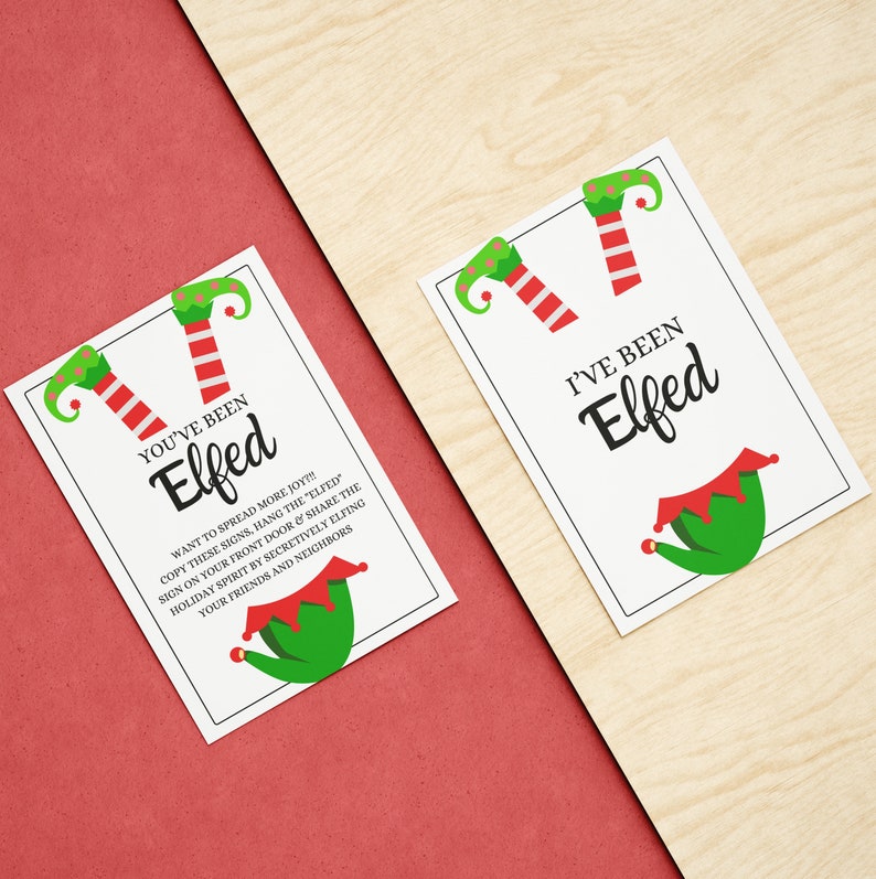 You've Been Elfed Printable Game (friend/neighbor) - I've Been Elfed ...