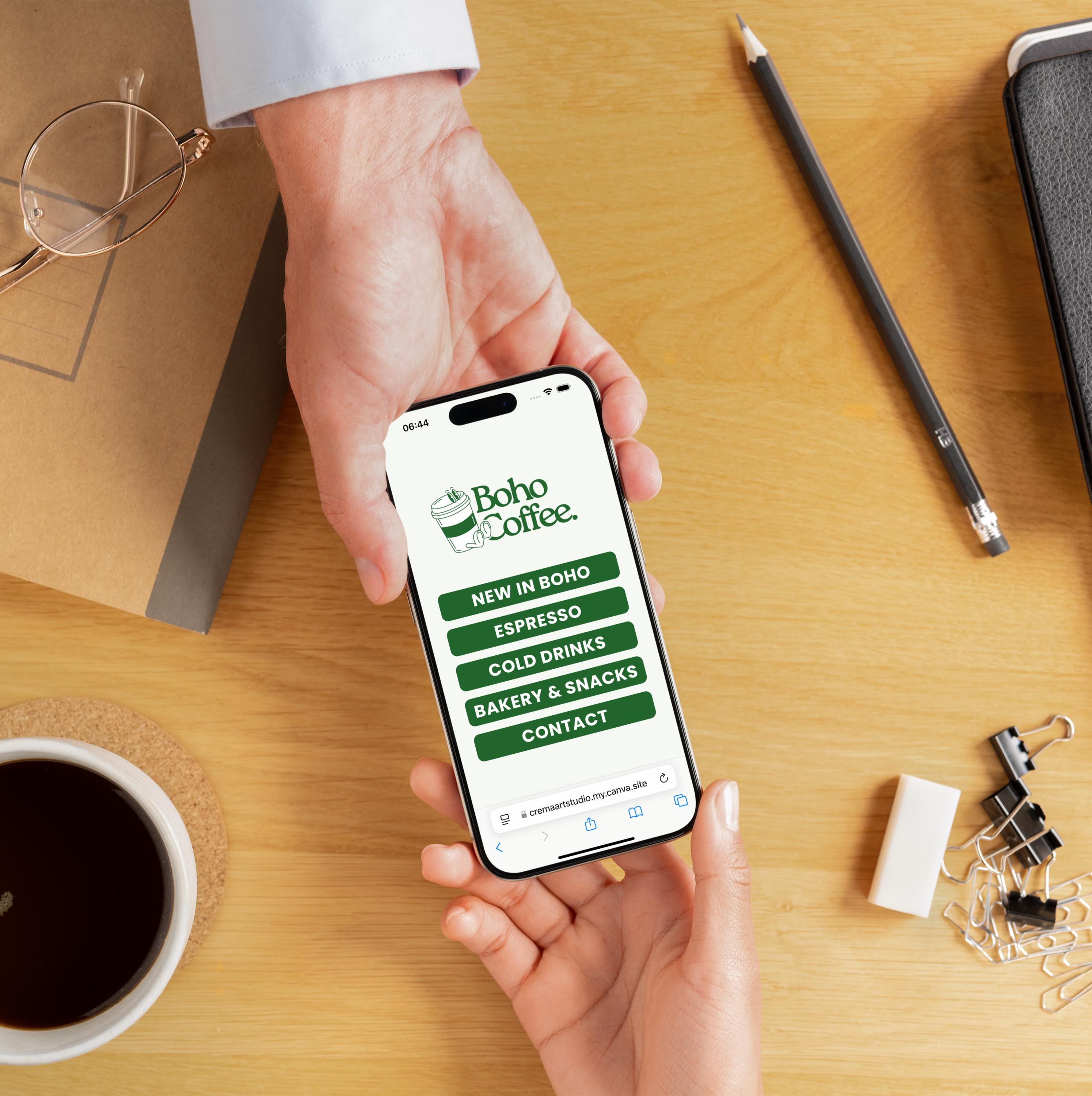 Customizable QR Code Coffee Shop Menu Website Template (canva) - Etsy