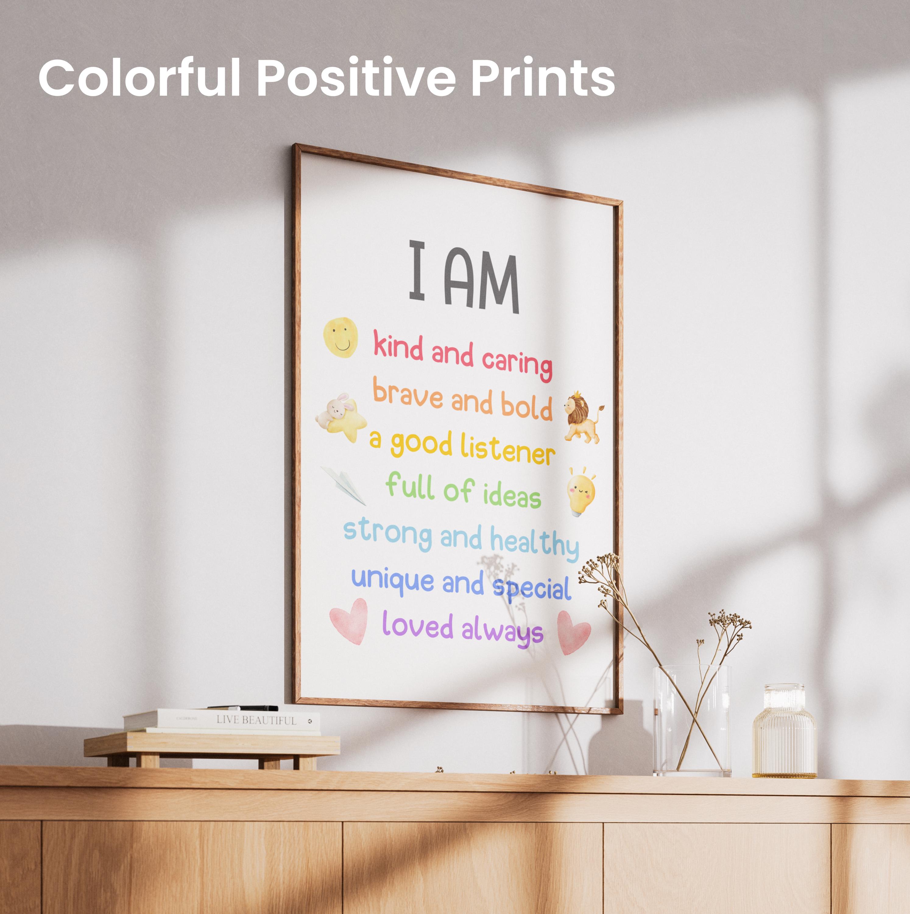 Kids Affirmation Poster Set: Motivational Prints for Children (PDF) - Etsy
