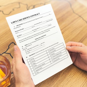 Editable Lawn Care Service Agreement Template (instant Download) - Etsy