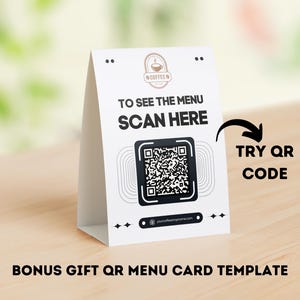 Customizable Mobile QR Code Cafe Menu Website - Editable Digital Canva ...
