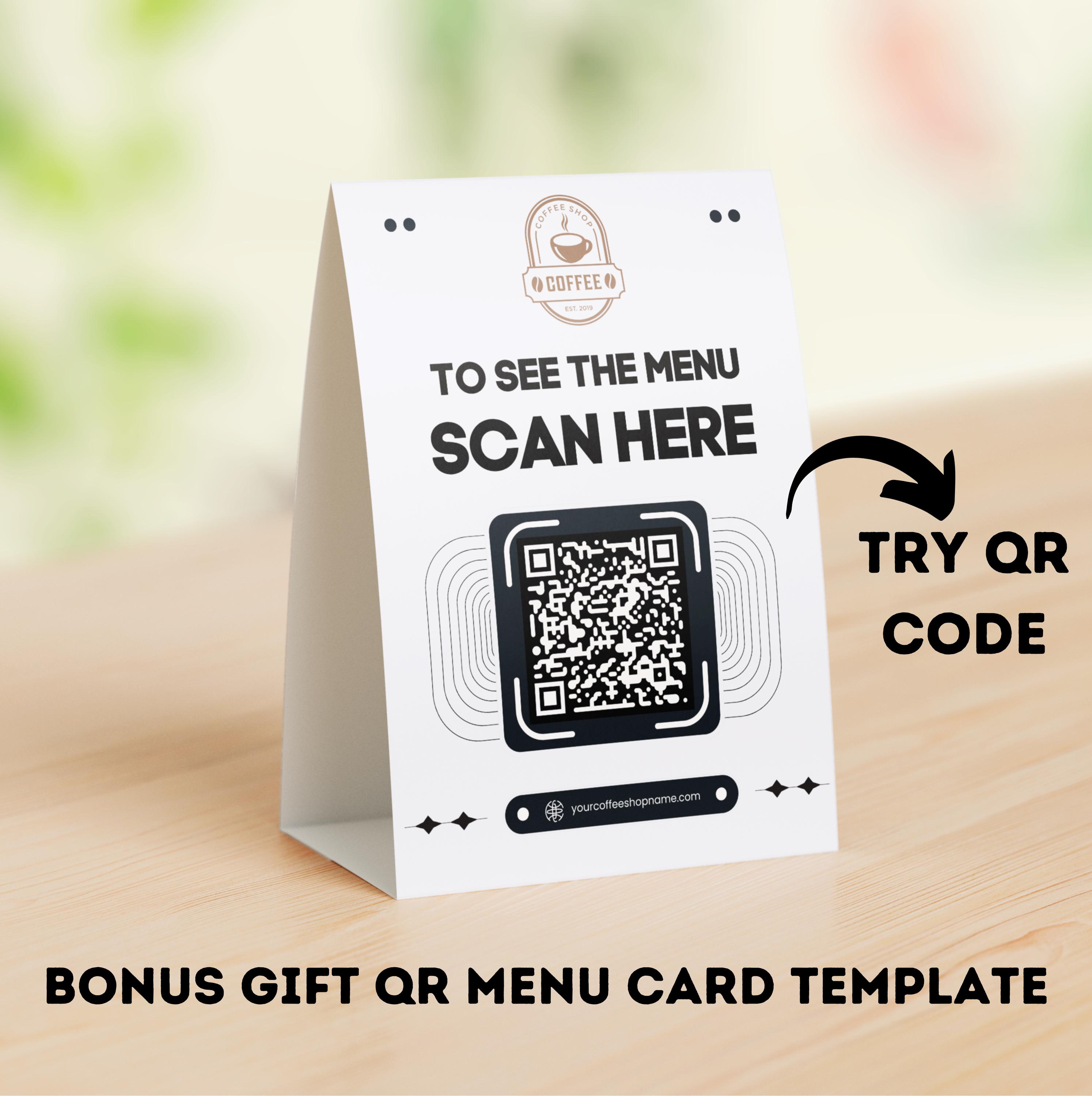Customizable Mobile QR Code Cafe Menu Website (canva Template) - Etsy