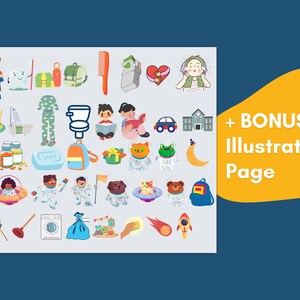 Kids Interactive Routine Chart Bundle Printable Space Themed - Etsy