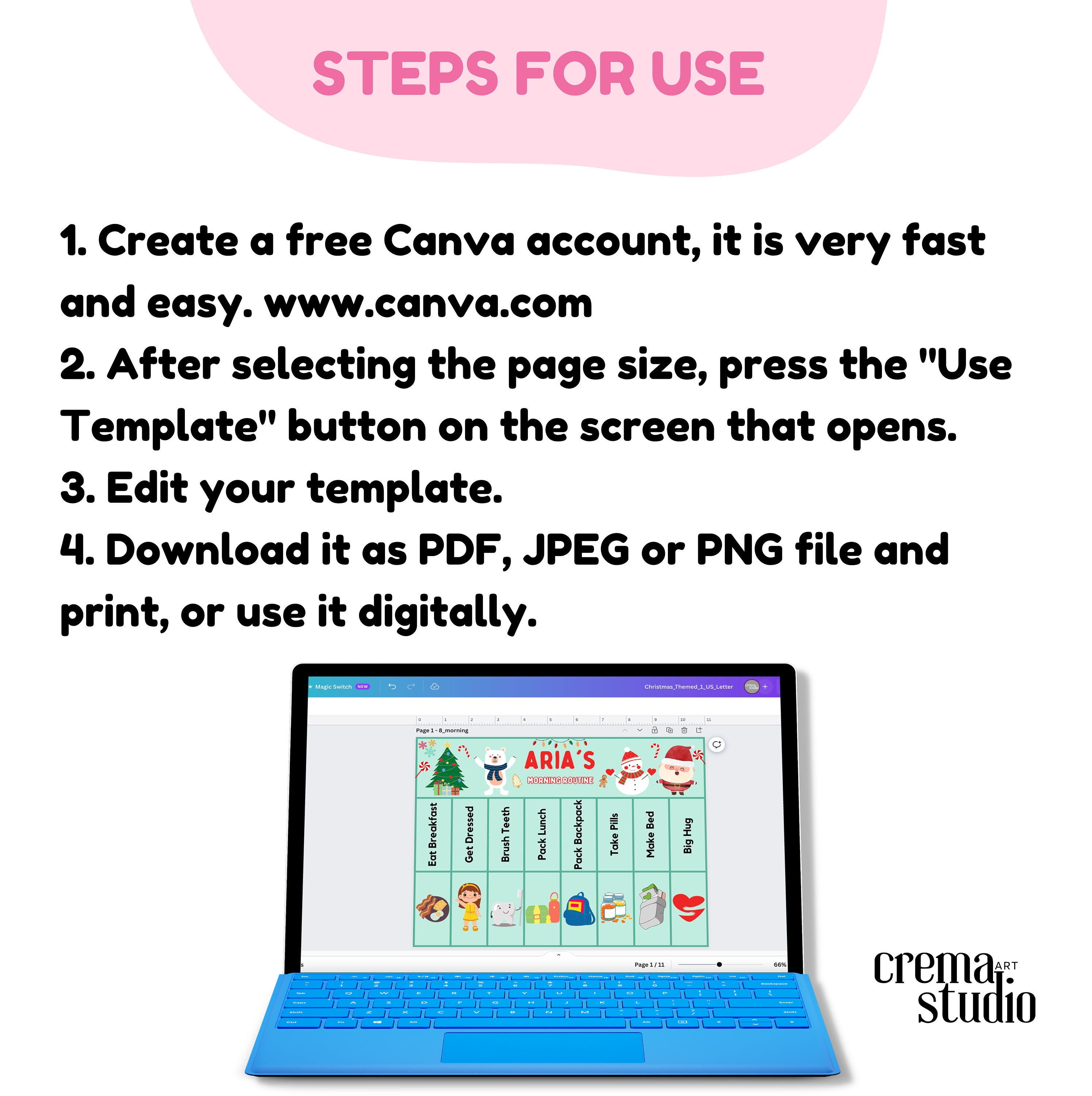 Morning and Bedtime Routine Charts Mega Bundle • Printable Routines ...