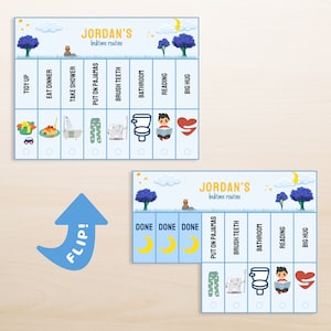Morning and Bedtime Routine Charts Printable Routines Editable ...