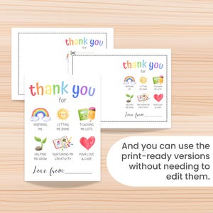 Editable Teacher Thank You Card: Rainbow Design (digital Download) - Etsy