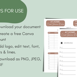 Editable Client Skincare Routine • Printable/digital • Esthetician ...