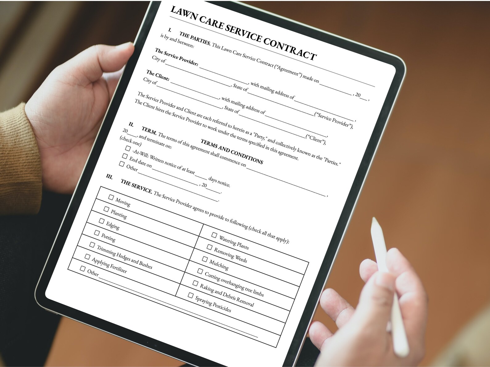 Editable Lawn Care Service Agreement Template (instant Download) - Etsy