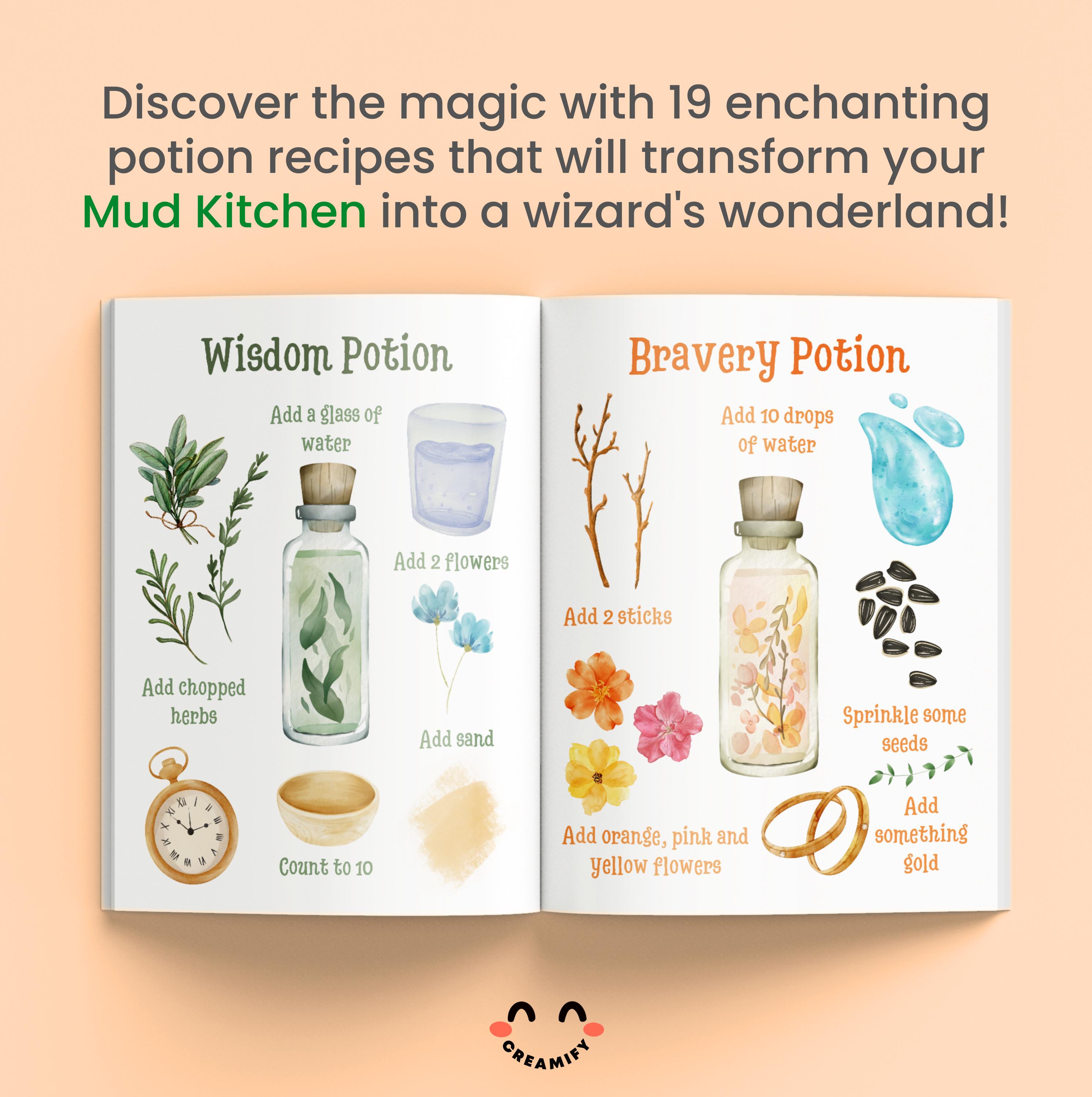 Printable Mud Kitchen Potion Recipe Cards: Magical Outdoor Play (PDF ...