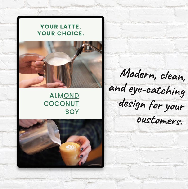 Coffee Shop TV Menu Board | Animated Cafe Price List (canva Template ...