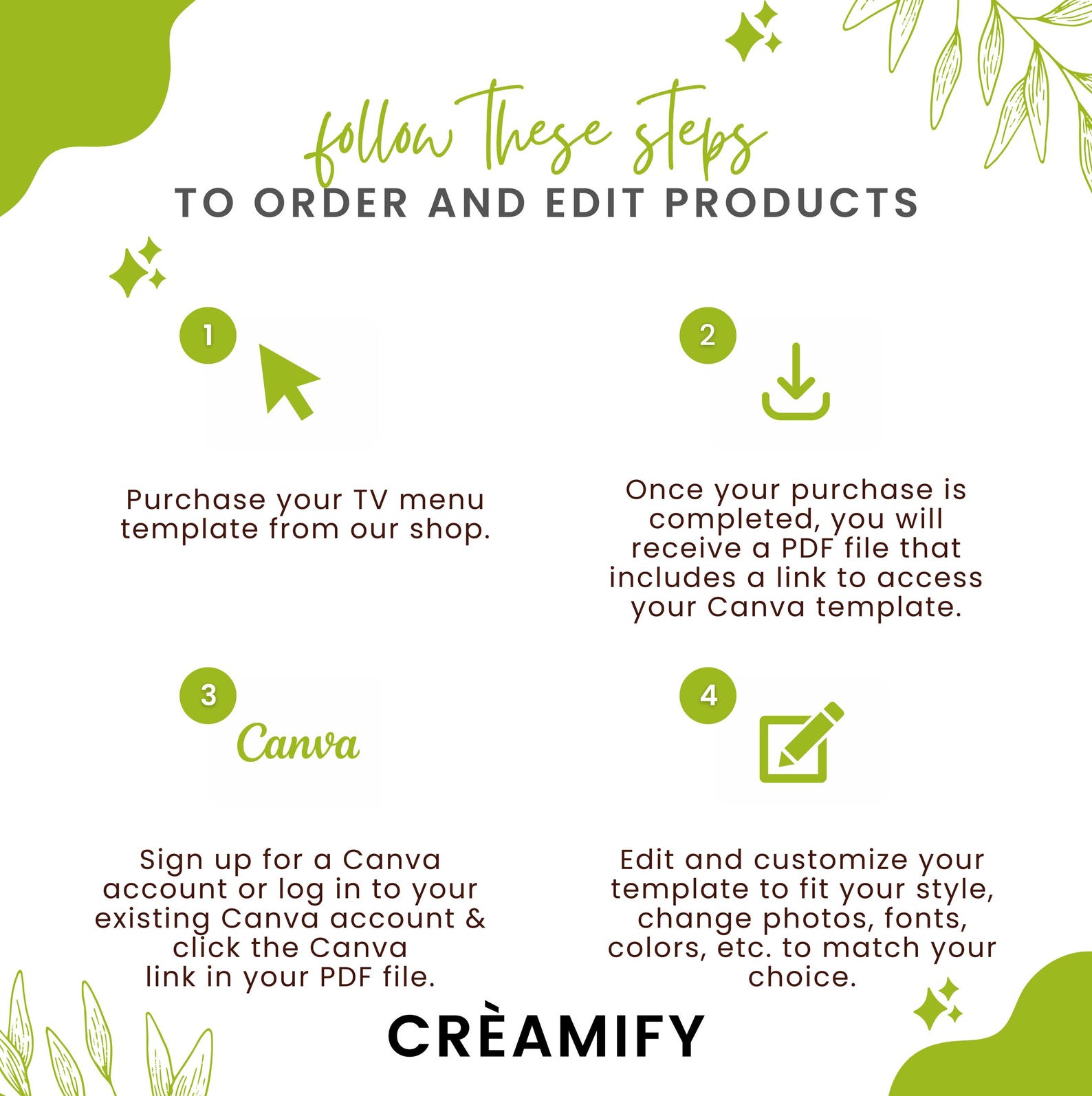 Açaí Bowl & Smoothie Digital Menu Board: Editable TV Display (canva) - Etsy