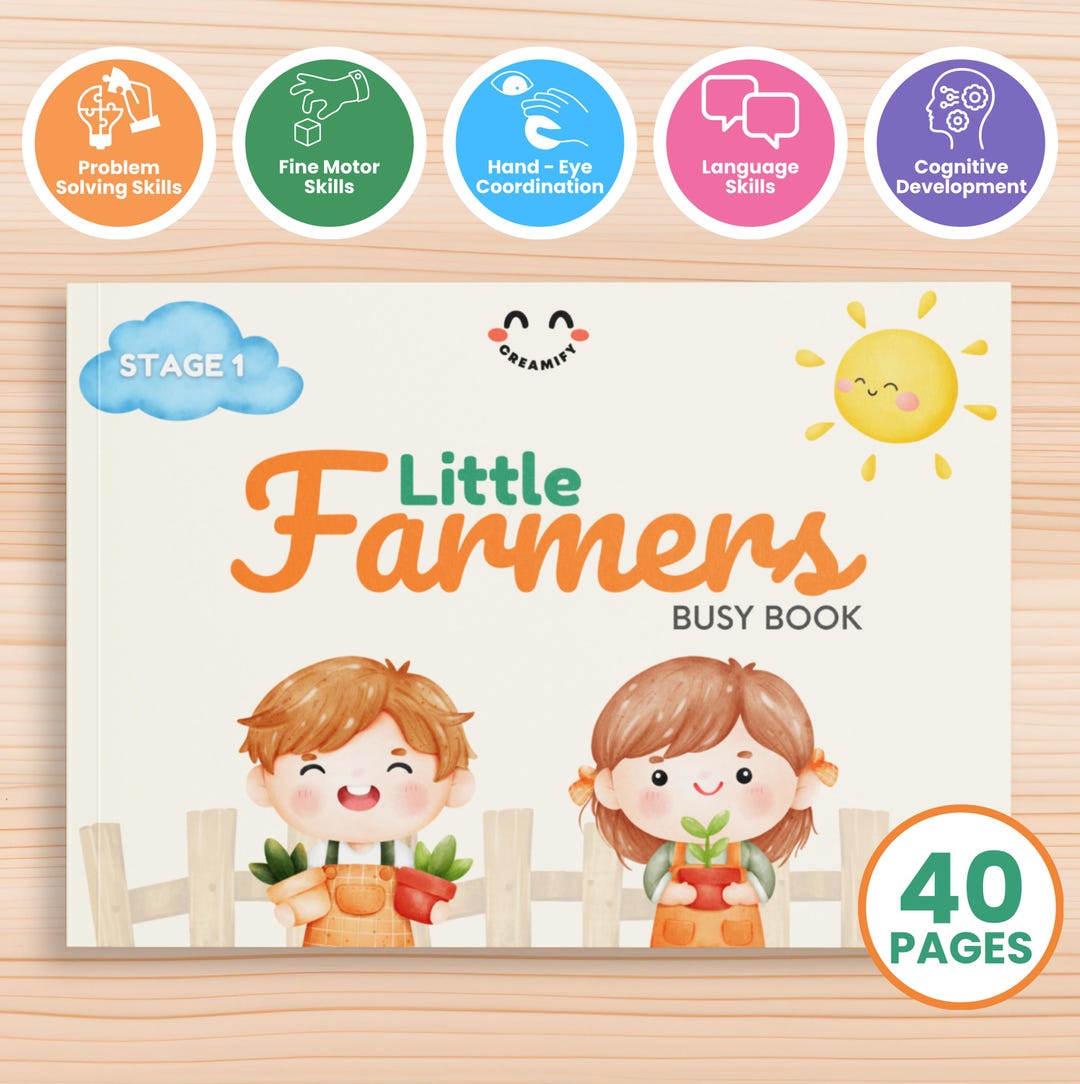 Garden Theme Busy Book: Montessori Toddler Learning (printable) - Etsy