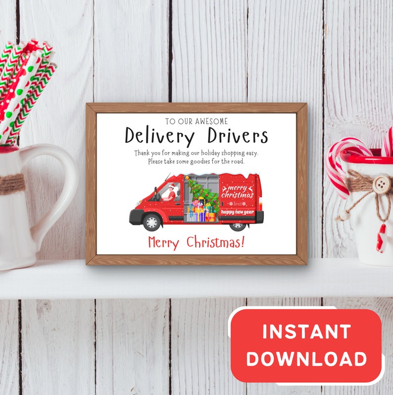 Printable Delivery Driver Snack Sign - Appreciation With a Treat ...