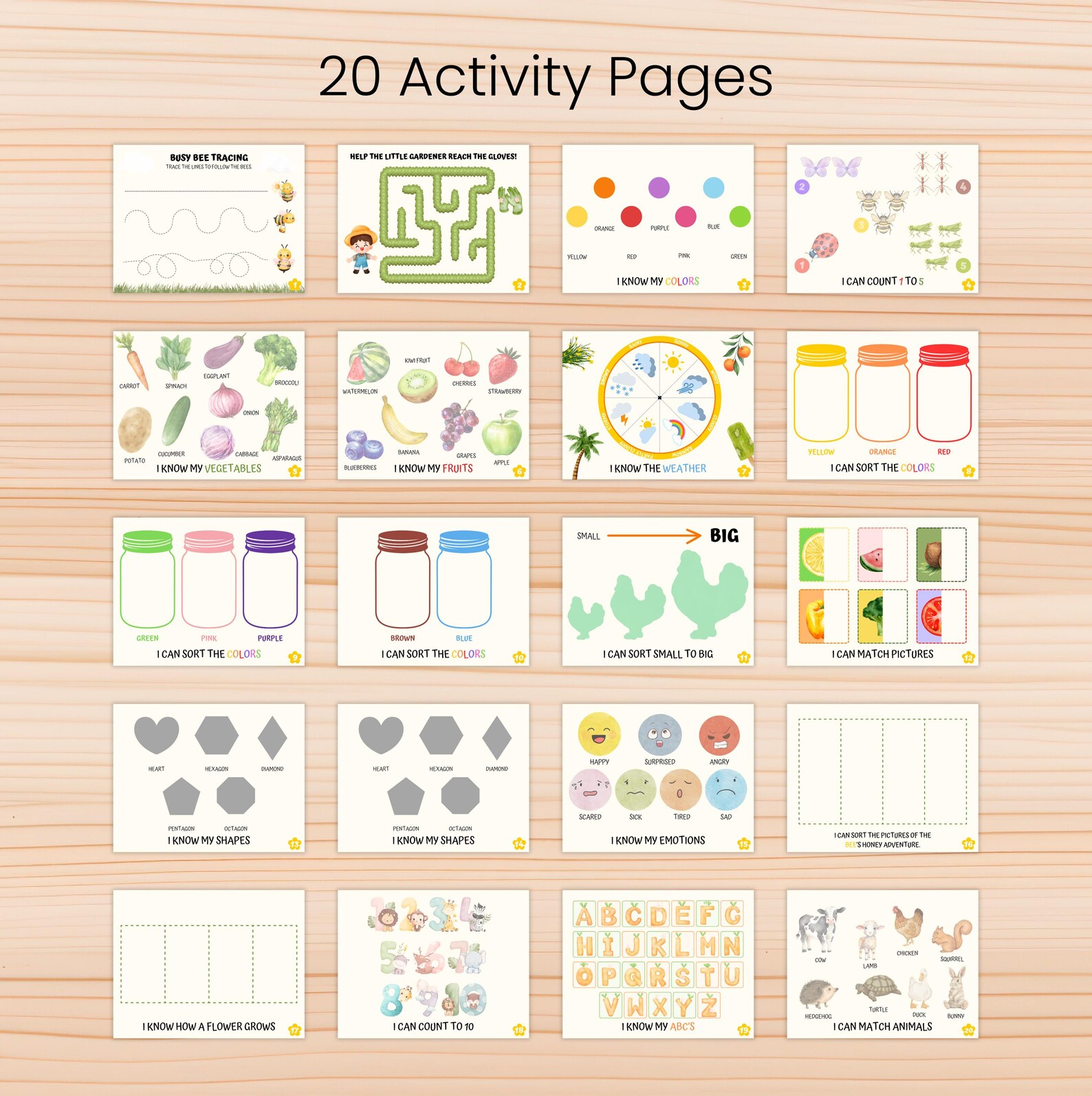 Garden Theme Busy Book: Montessori Toddler Learning (printable) - Etsy