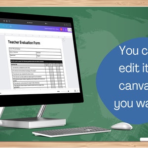Teacher Evaluation Form • Performance Review • Printable PDF ...