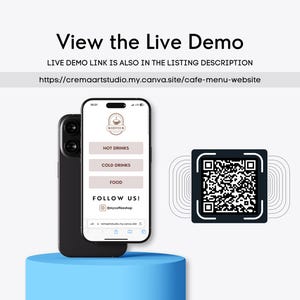 Customizable Mobile QR Code Cafe Menu Website (canva Template) - Etsy