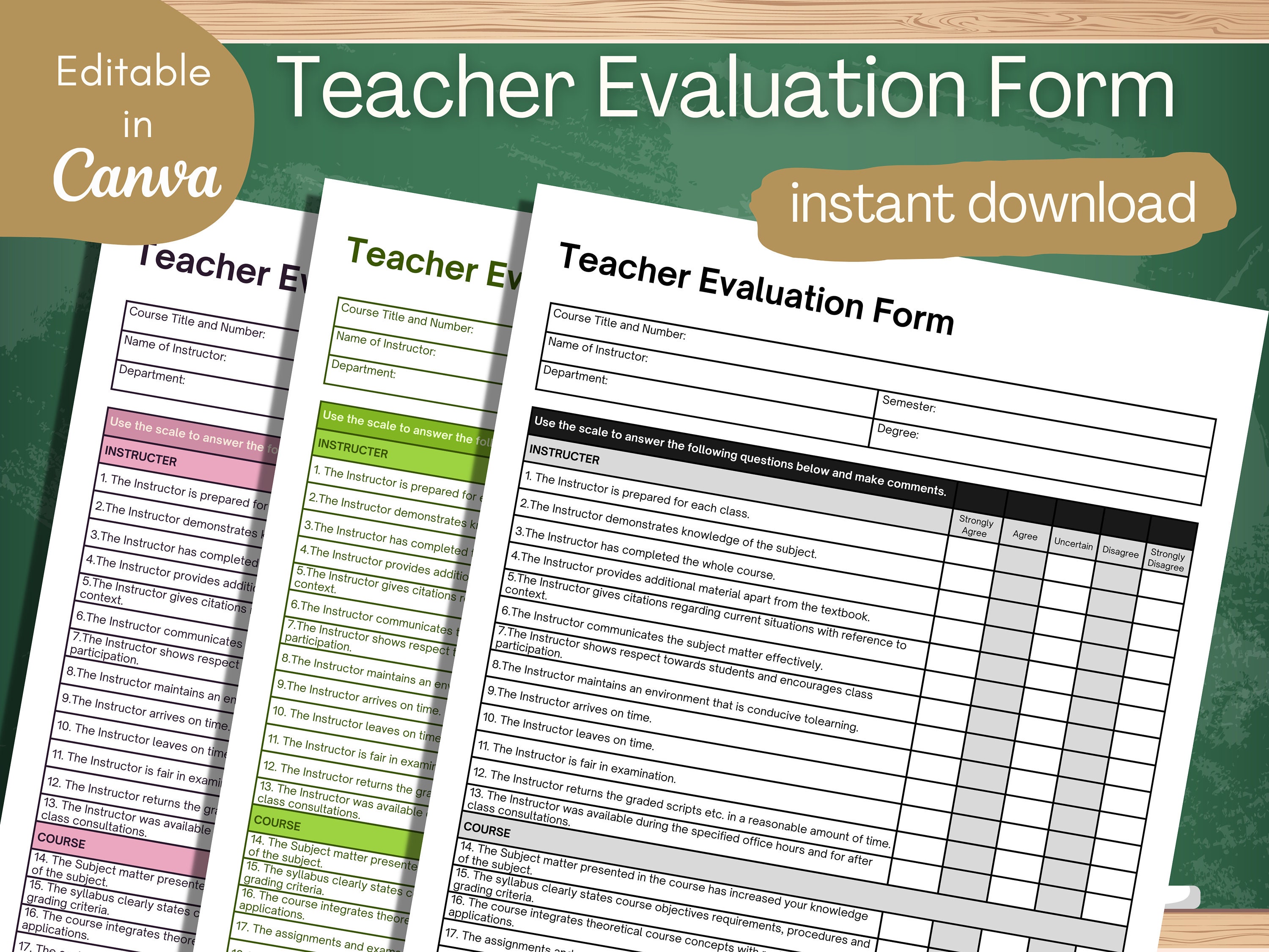 Teacher Evaluation Form For Students To Fill Out