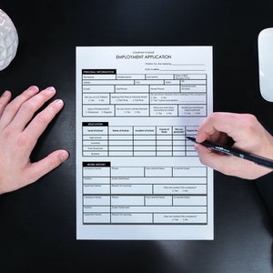 Editable Employment Application Form Template • Job Application Form ...