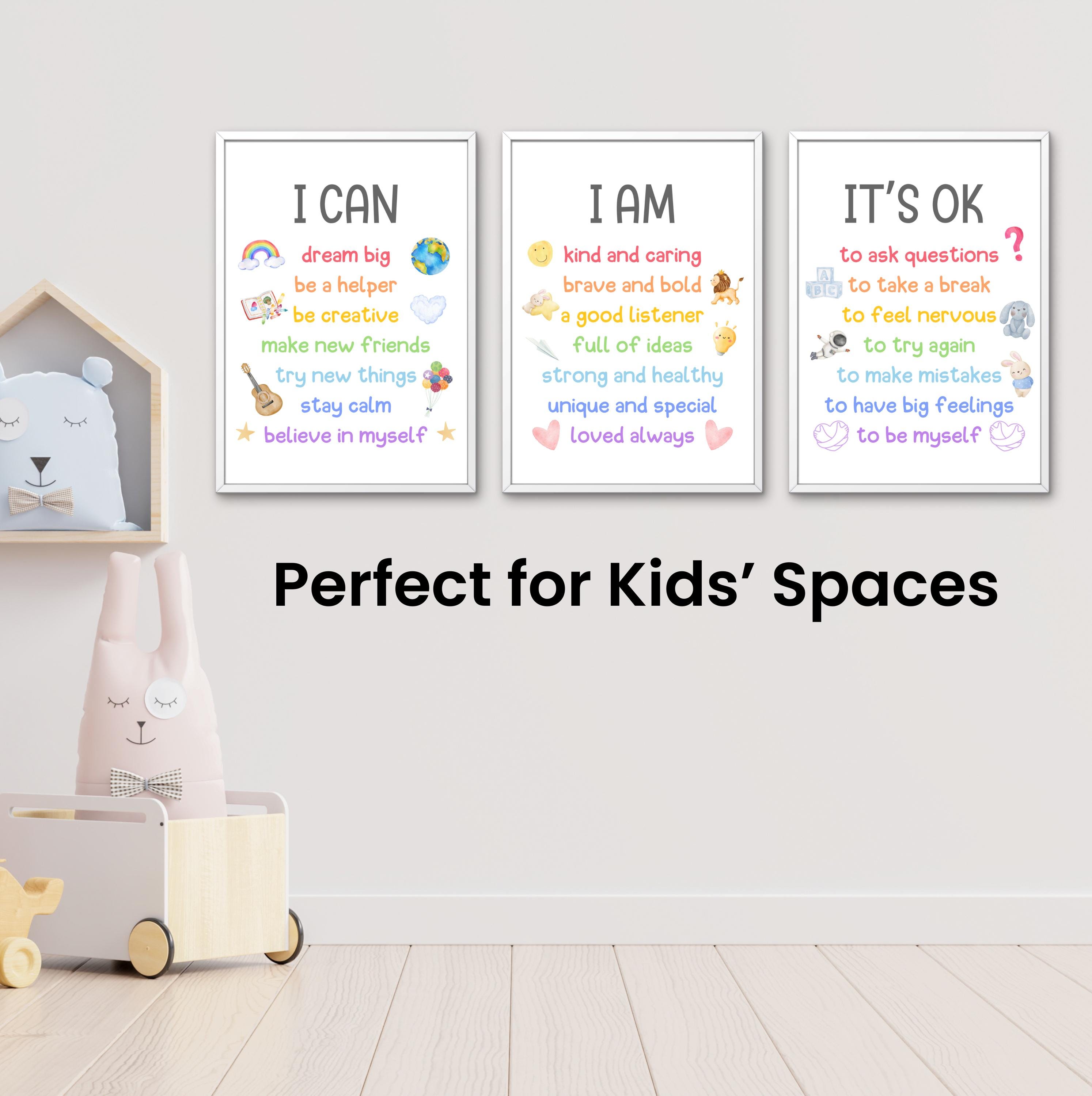 Kids Affirmation Poster Set: Motivational Prints for Children (PDF) - Etsy