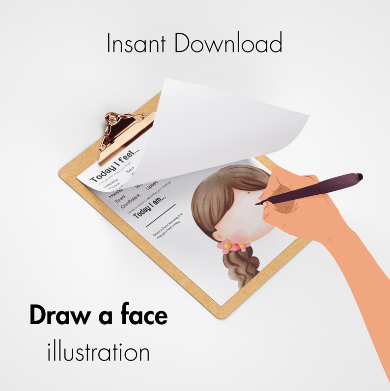 Printable Kids Emotions Explorer: Today I Feel Activity Bundle Girls ...