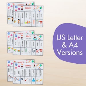 Kids Interactive Routine Chart Bundle • Printable Space Themed Flip ...