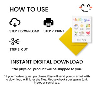 Editable Teacher Thank You Card: Rainbow Design (digital Download) - Etsy