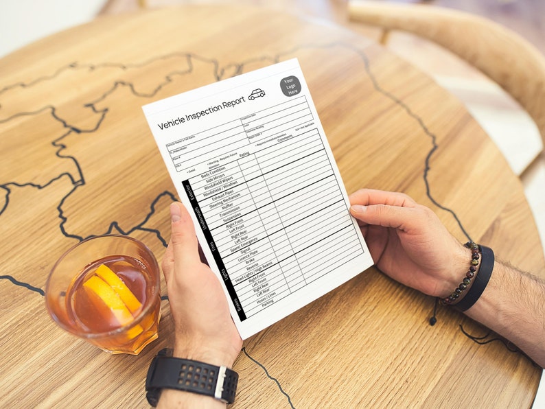 Vehicle Inspection Report Form: Printable Checklist (PDF Digital ...