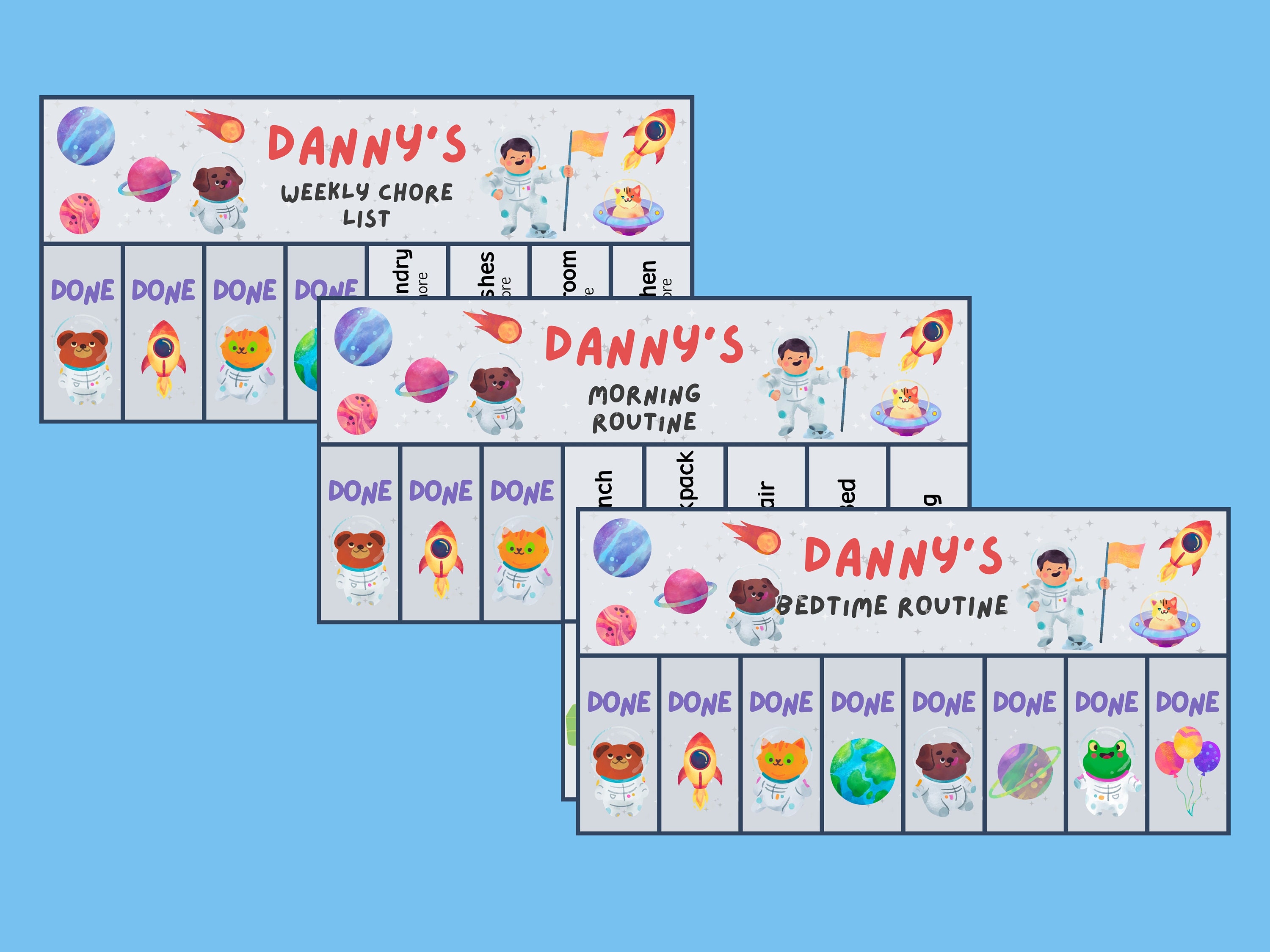 Personalized Interactive Routine Chart Customizable Kids - Etsy