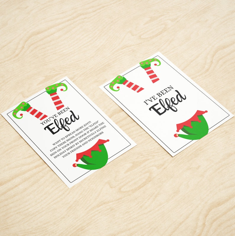 You've Been Elfed Printable Game – Christmas Neighbor Gift (digital ...