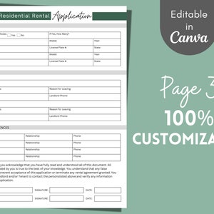 Editable Residential Rental Application Form Template • Printable PDF ...