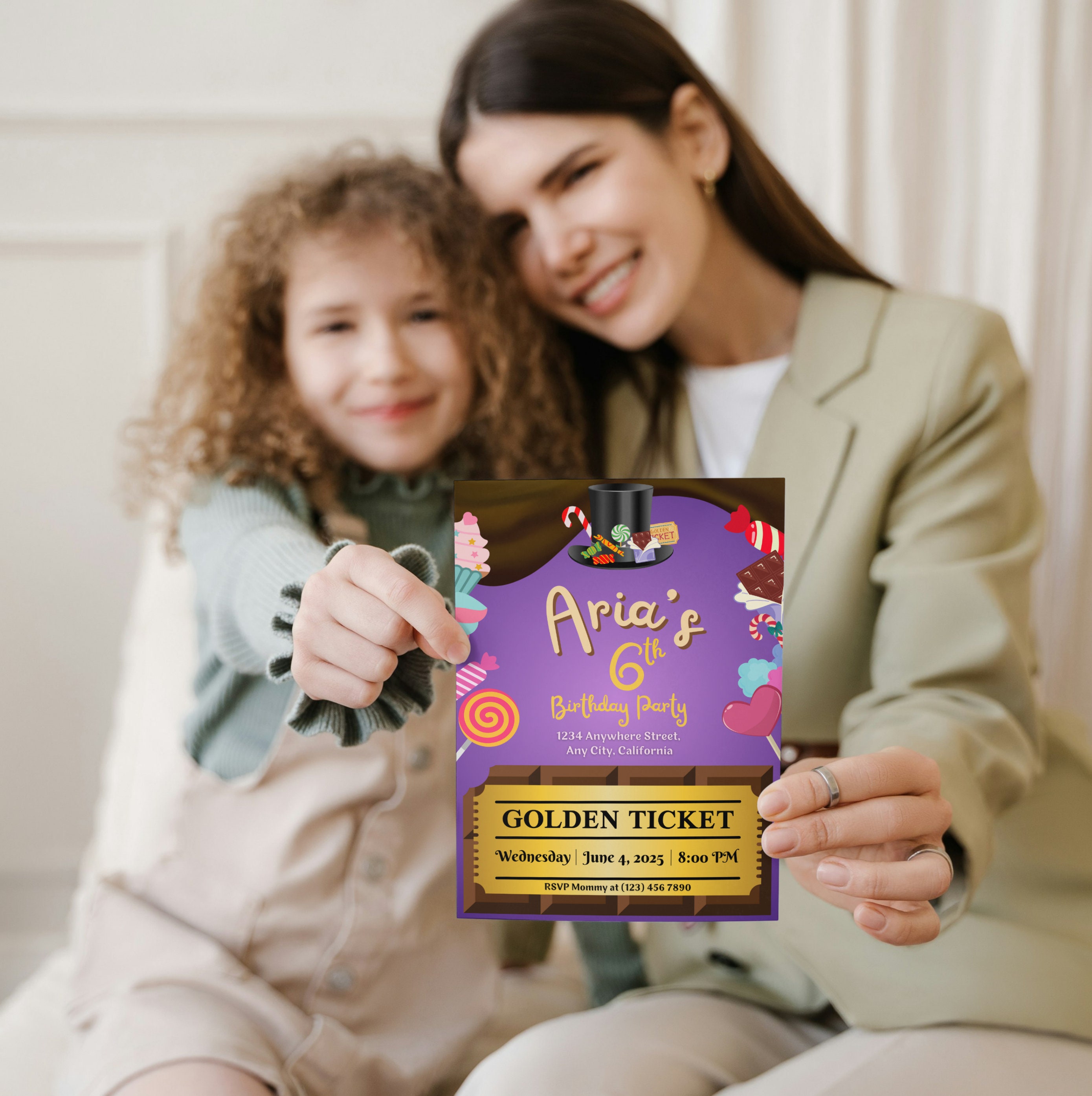 Golden Ticket Birthday Invitation: Charlie Factory Theme (digital ...