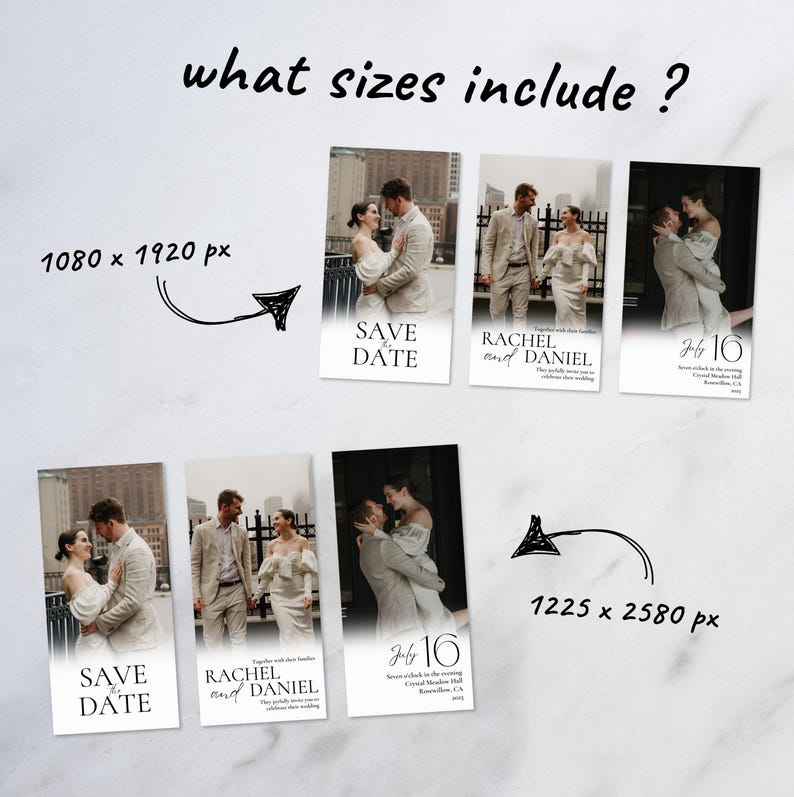 Animated Wedding Video Save the Date Template | Editable Digital ...