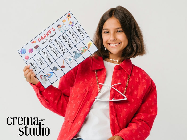 Kids Interactive Routine Chart Bundle Printable Space Themed - Etsy