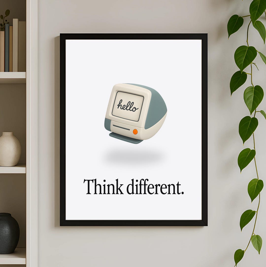Think Different Poster: Retro Macintosh "hello" Print (digital Download ...
