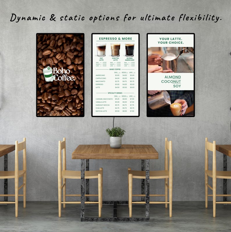 Coffee Shop TV Menu Board | Animated Cafe Price List (canva Template ...