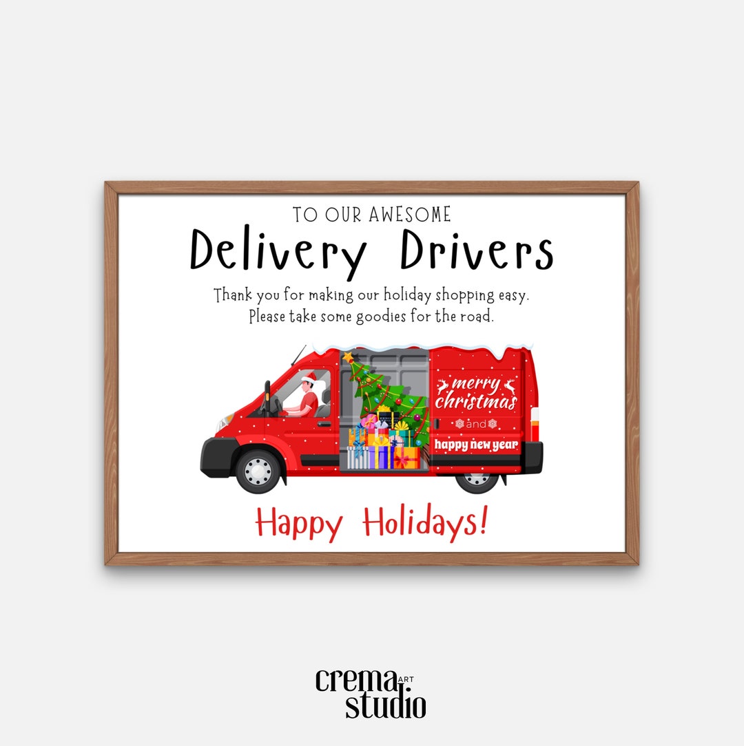 Printable Delivery Driver Snack Sign - Appreciation With a Treat ...