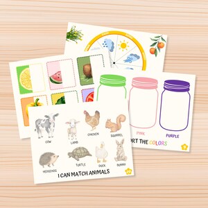 Garden Theme Busy Book: Montessori Toddler Learning (printable) - Etsy